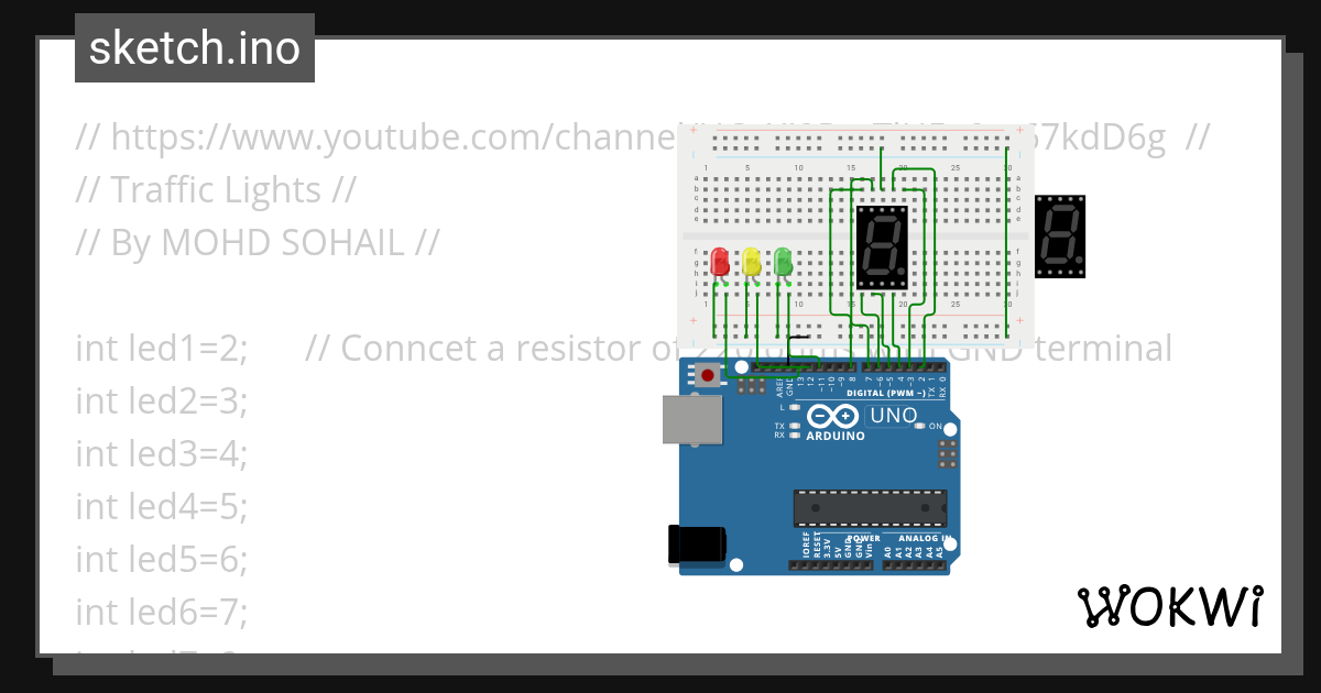 traffic light - Wokwi ESP32, STM32, Arduino Simulator