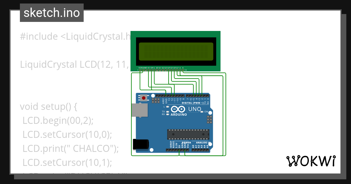 LCD2 - Wokwi ESP32, STM32, Arduino Simulator