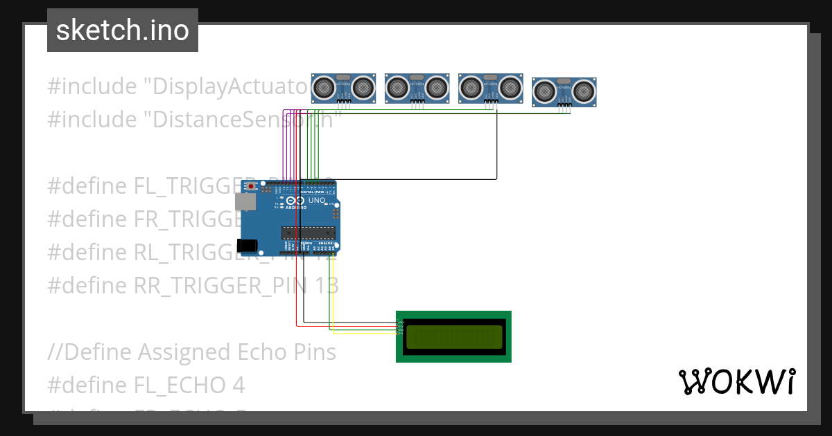 Ditance Sensor System Embedded App Wokwi Esp32 Stm32 Arduino Simulator