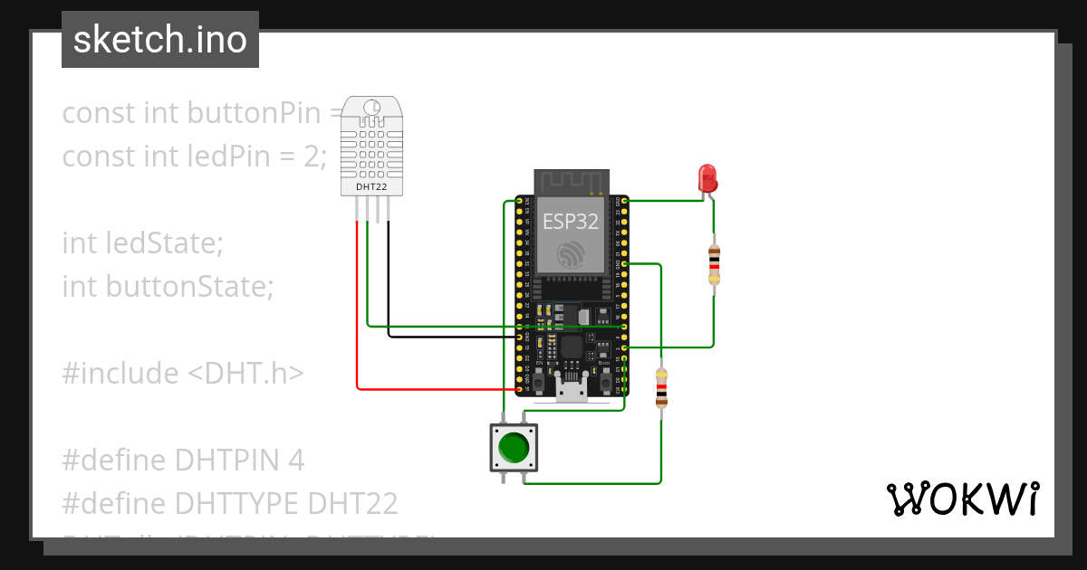 Đo NĐộ ĐẨm Nútbuổi 4300824 Wokwi Esp32 Stm32 Arduino Simulator 2650