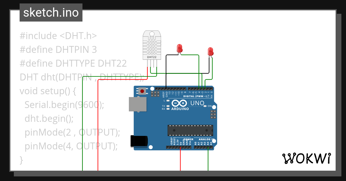Dht Led Copy Wokwi Esp32 Stm32 Arduino Simulator 