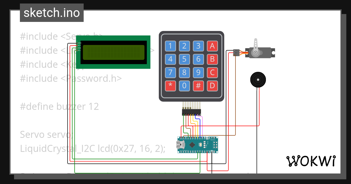 kunci pintar reno - Wokwi ESP32, STM32, Arduino Simulator