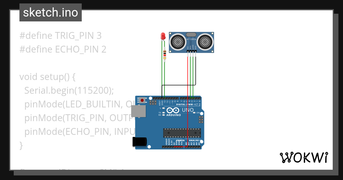 Distnace measure using ultrasonic sensor - Wokwi ESP32, STM32, Arduino ... Distnace measure using ultrasonic sensor - Wokwi ESP32, STM32, Arduino ...