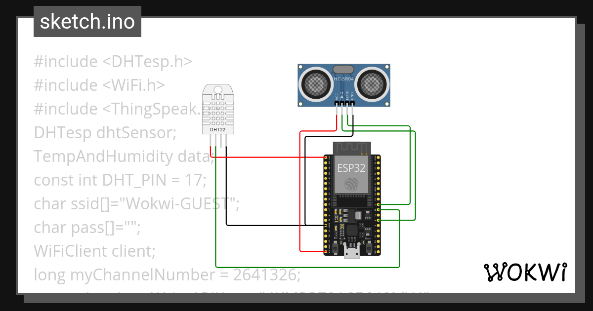Dht With Thingspeak Ex9 Wokwi Esp32 Stm32 Arduino Simulator
