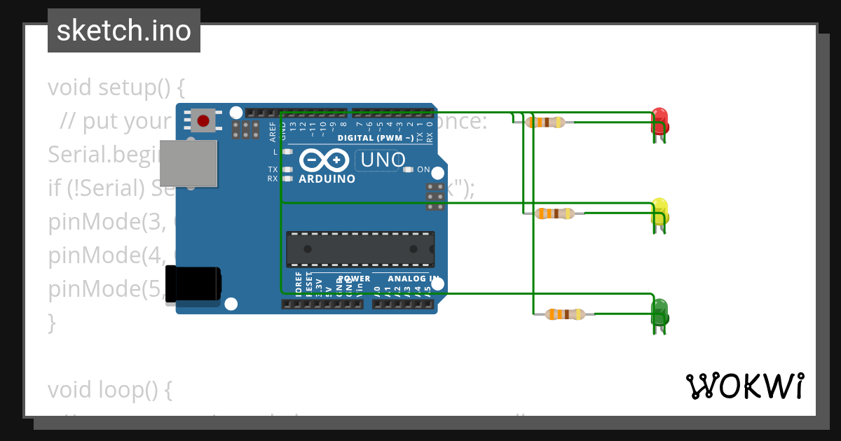 Chesya kinanti Traffic light arduino uno - Wokwi ESP32, STM32, Arduino Simulator