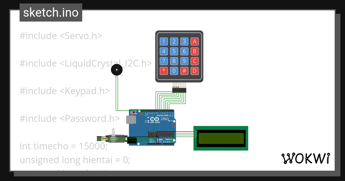 Passwork door - Wokwi ESP32, STM32, Arduino Simulator