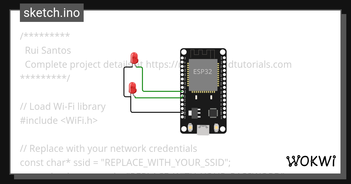 WebServer - Wokwi ESP32, STM32, Arduino Simulator
