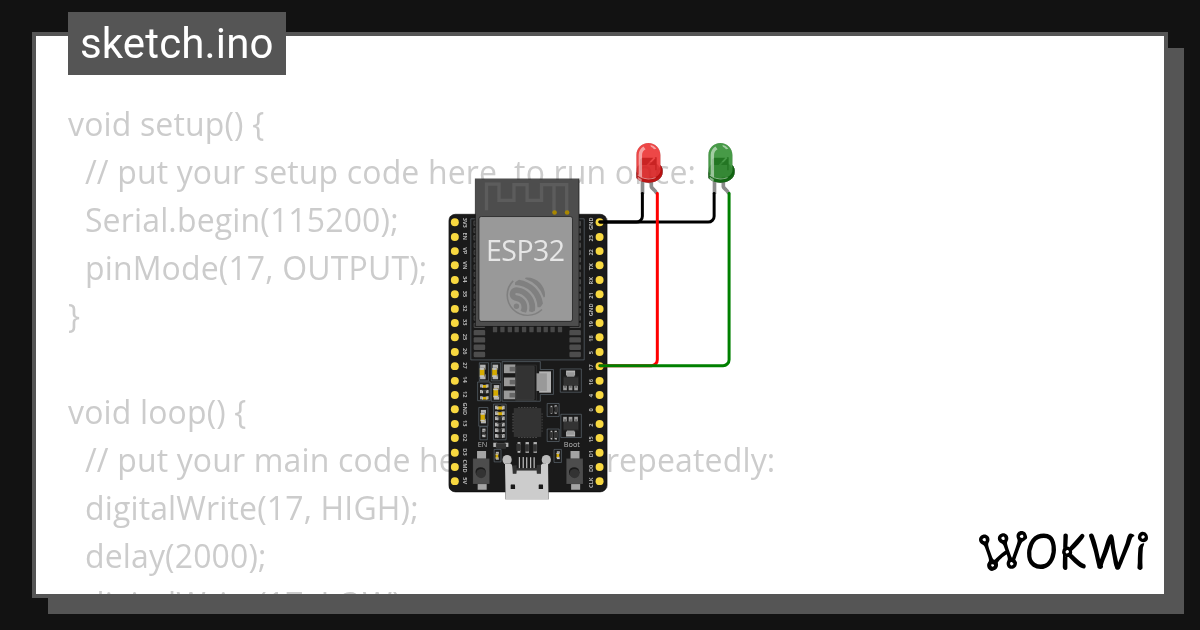 Task 3 - Wokwi ESP32, STM32, Arduino Simulator