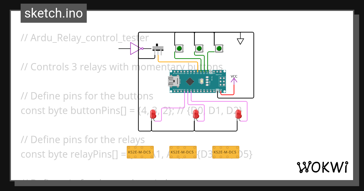 Ardu_Relay_control_tester - Wokwi ESP32, STM32, Arduino Simulator