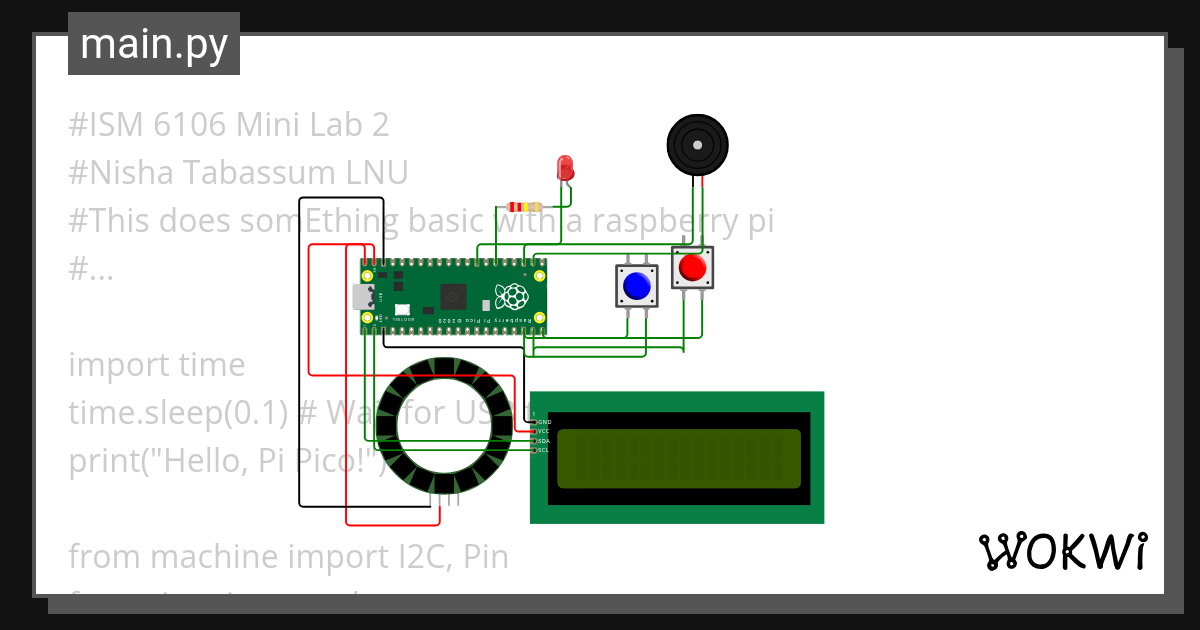 Nisha mini lab 2 - Wokwi ESP32, STM32, Arduino Simulator