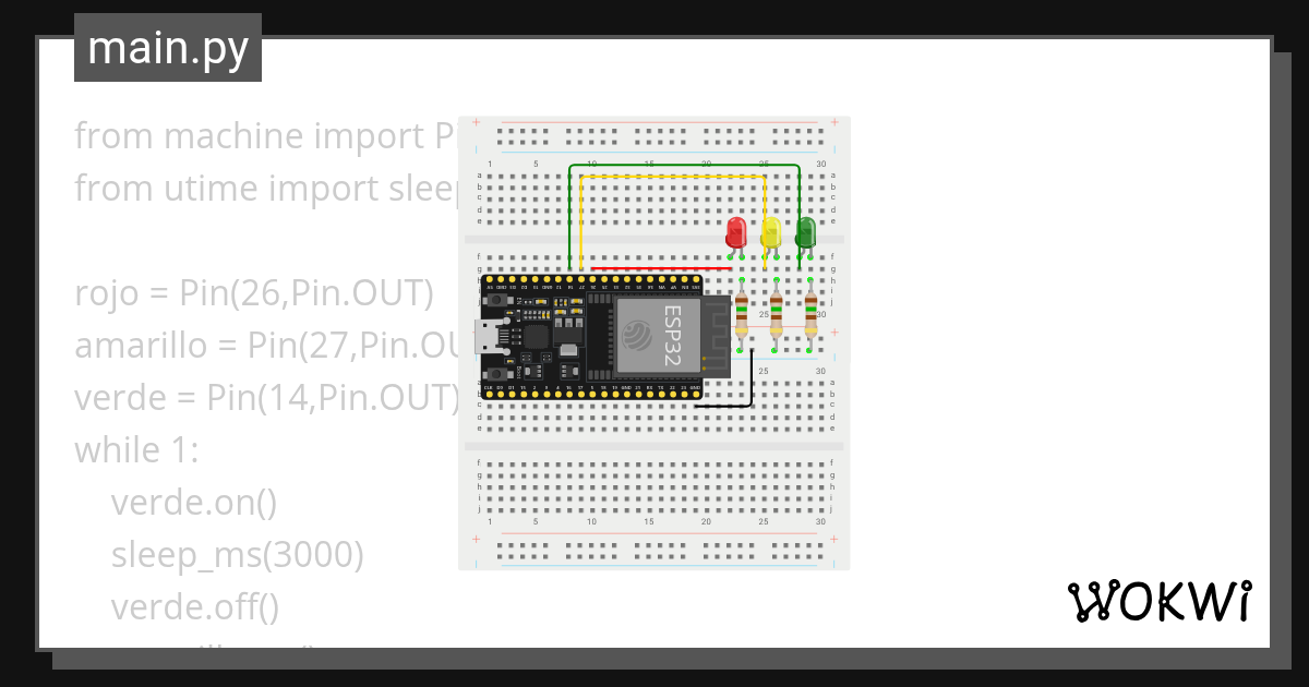 S2E4:semaforo - Wokwi ESP32, STM32, Arduino Simulator
