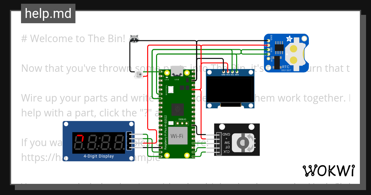 Bin Project - Sleep Timer - Wokwi ESP32, STM32, Arduino Simulator