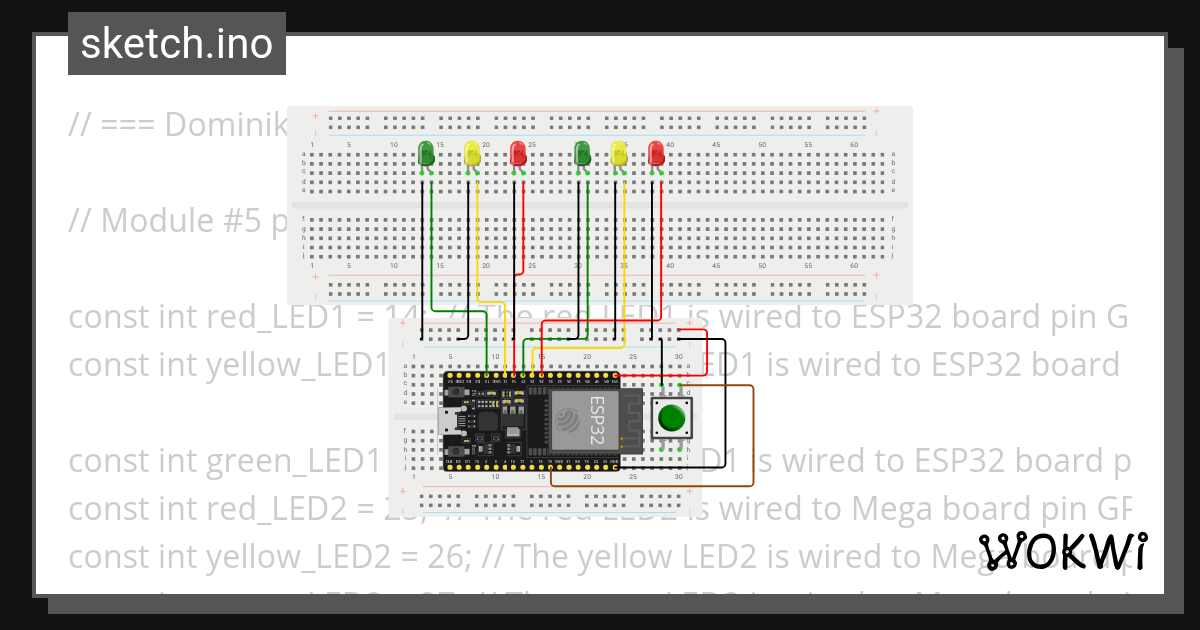 Module 5 - Dominik Washington - Wokwi ESP32, STM32, Arduino Simulator