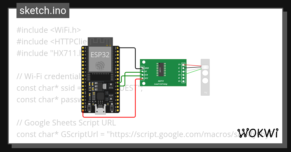 Weight - Wokwi ESP32, STM32, Arduino Simulator