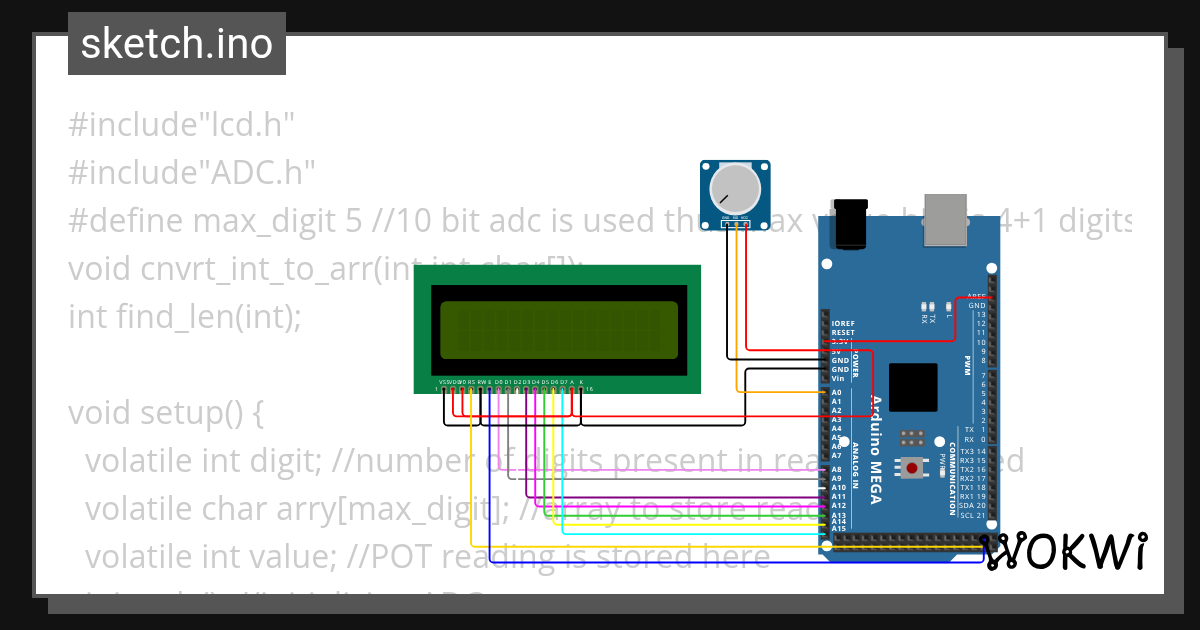 ADC - Wokwi ESP32, STM32, Arduino Simulator