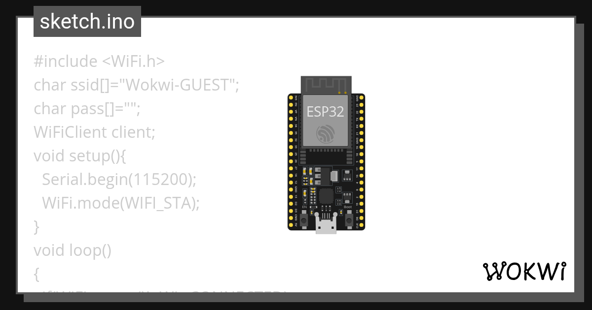 WiFi - Wokwi ESP32, STM32, Arduino Simulator