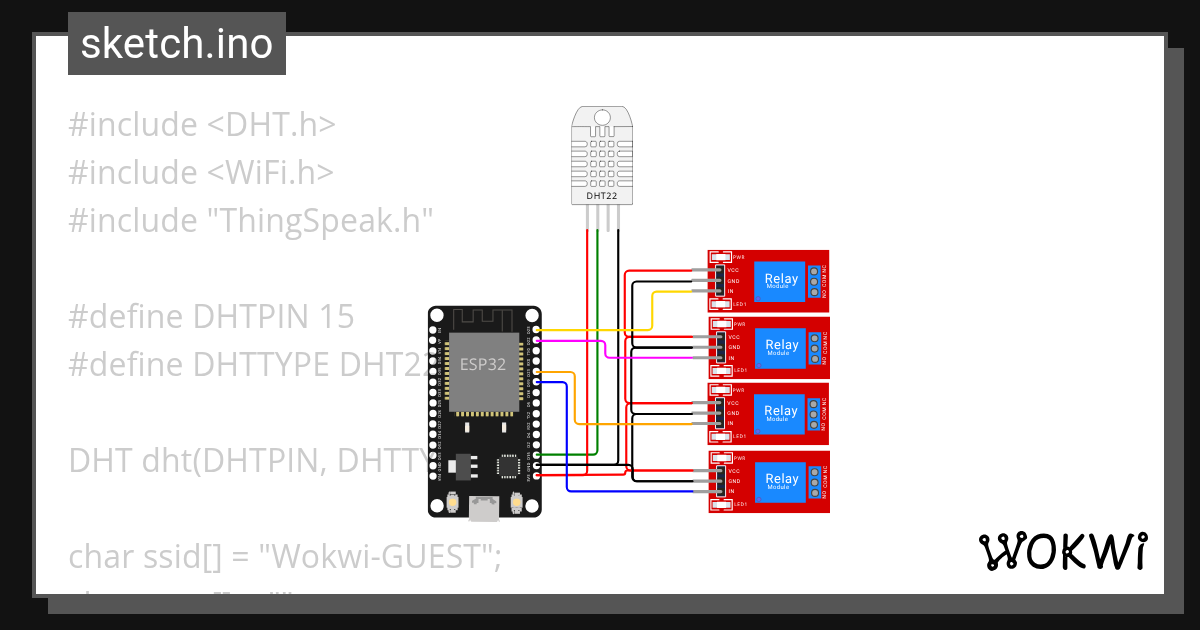 Smart Home Controlling System Wokwi Esp32 Stm32 Arduino Simulator