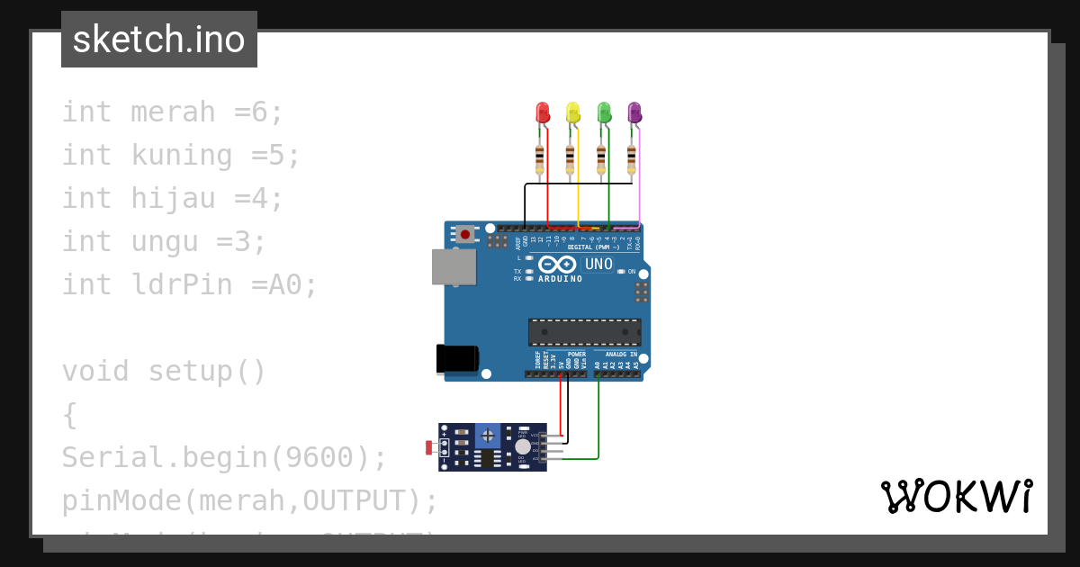 Simulasi Ldr Wokwi Esp32 Stm32 Arduino Simulator 7616