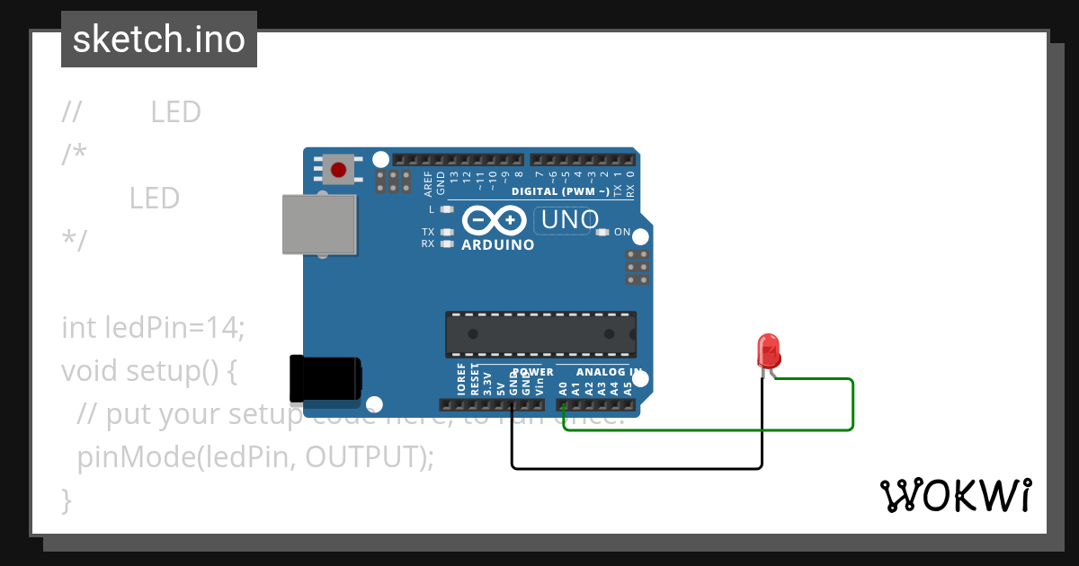 item1 Led flash - Wokwi ESP32, STM32, Arduino Simulator