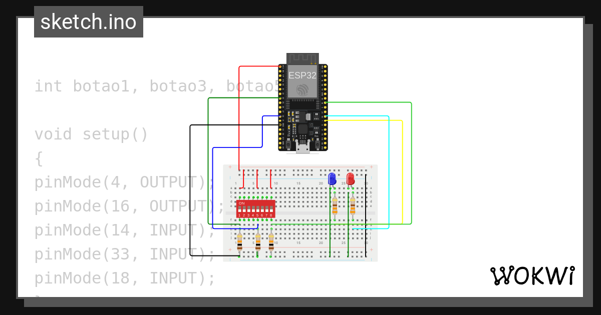 Primeira Questão Hodney Copy 2 Leds Wokwi Esp32 Stm32 Arduino Simulator 3703