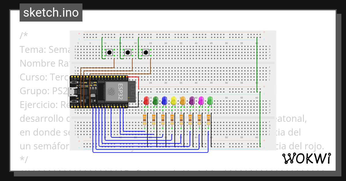 Nivelacion Secuencias Tenesaca Rafael PS2 - Wokwi ESP32, STM32, Arduino Simulator