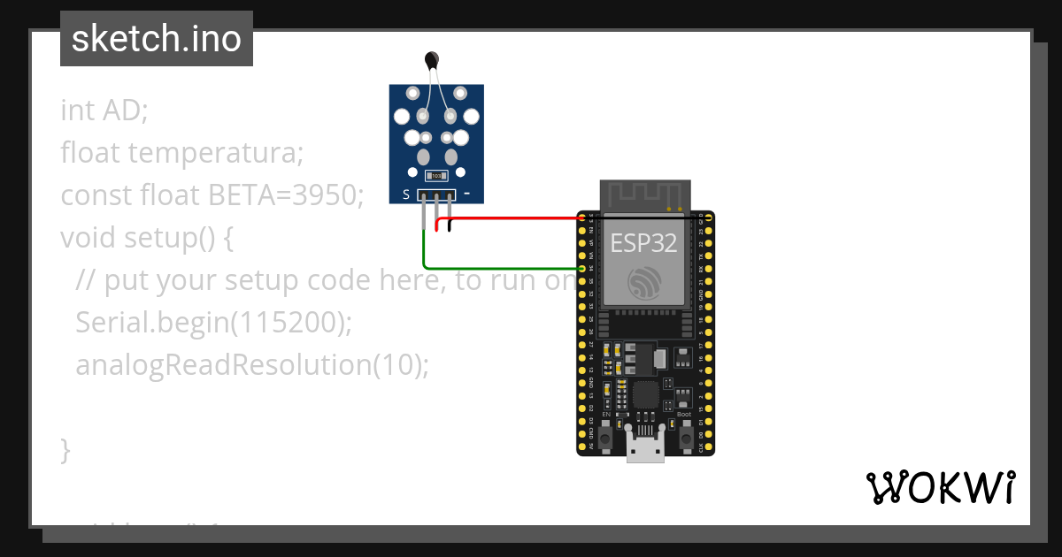Termometro - Wokwi ESP32, STM32, Arduino Simulator