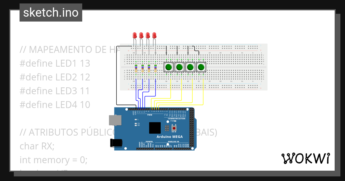 ATIVIDADE 01 DE MICROCONTROLADORES (LEITURA PORTA SERIAL) - Wokwi ESP32, STM32, Arduino Simulator