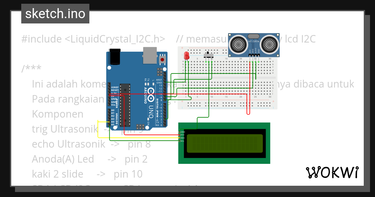 meteran laser 15 - Wokwi ESP32, STM32, Arduino Simulator