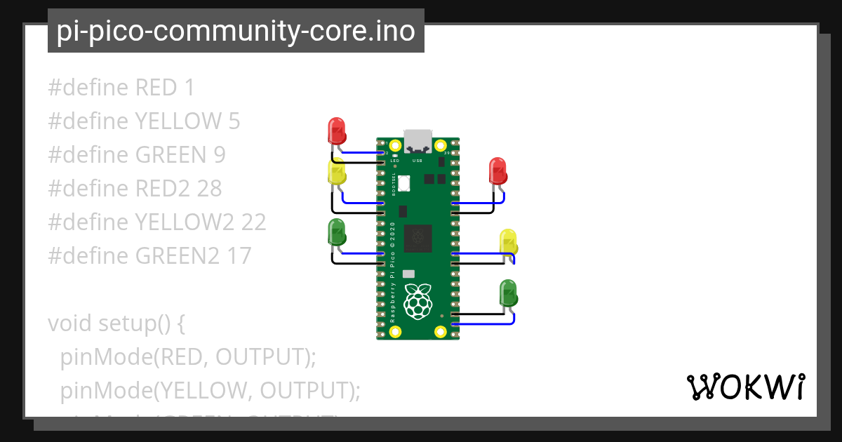pi-pico-community-core.ino Traffic Lights - Wokwi ESP32, STM32, Arduino ...