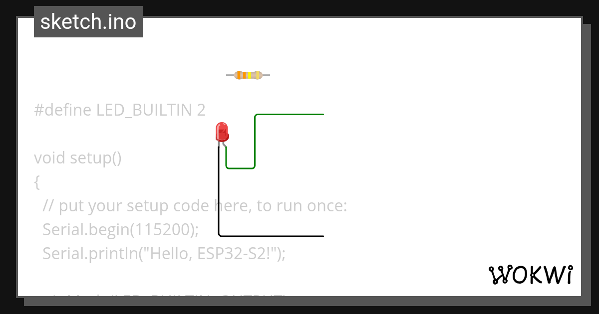 Esp32 Ledblink Wokwi Esp32 Stm32 Arduino Simulator
