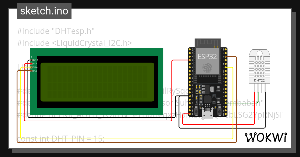 Sensor Suhu And Kelembaban Copy Wokwi Esp32 Stm32 Arduino Simulator 