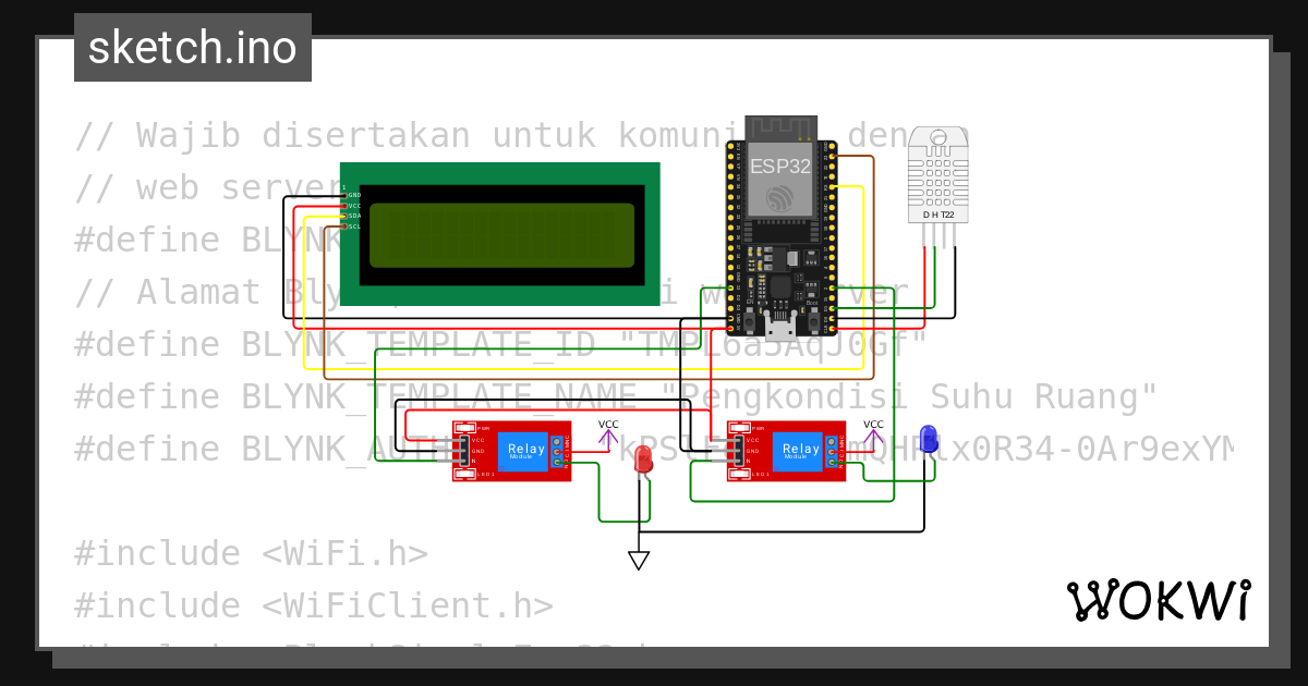 Pengkondisian Suhu Ruang Wokwi Esp32 Stm32 Arduino Simulator