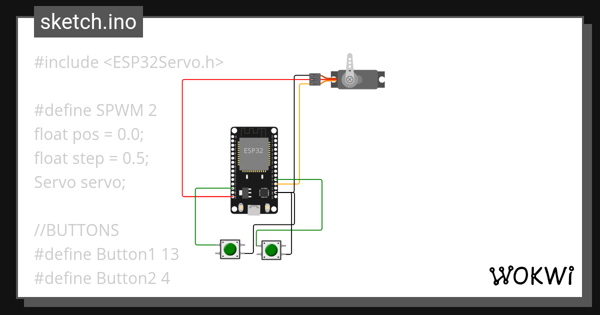 Sourabh ESP32 Button Servo Copy - Wokwi ESP32, STM32, Arduino Simulator
