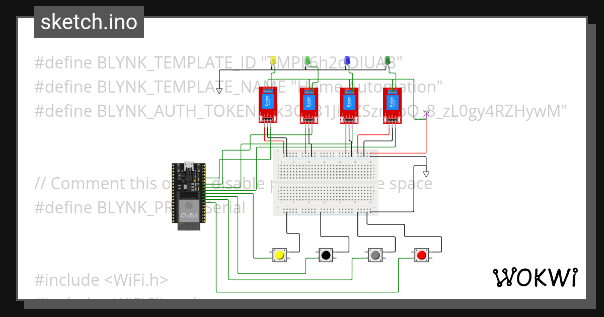 Home Automation 2 - Wokwi ESP32, STM32, Arduino Simulator