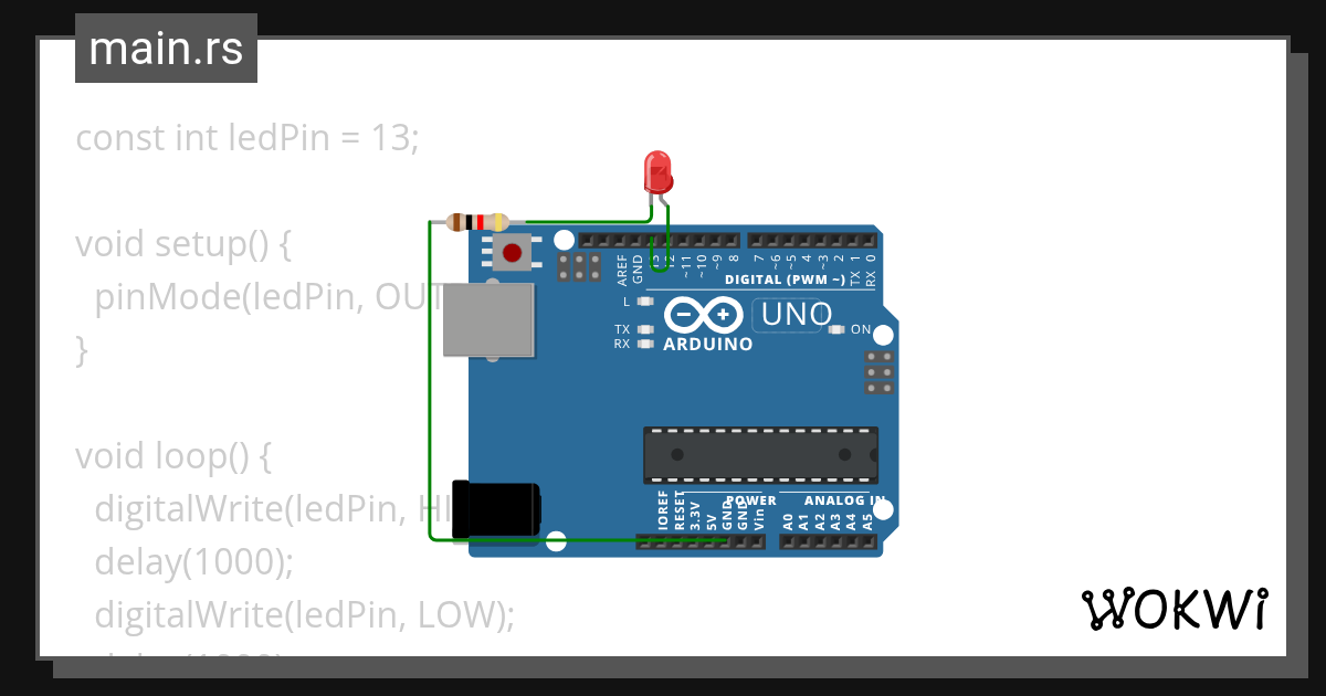 Blinking Led Wokwi Esp32 Stm32 Arduino Simulator 5824