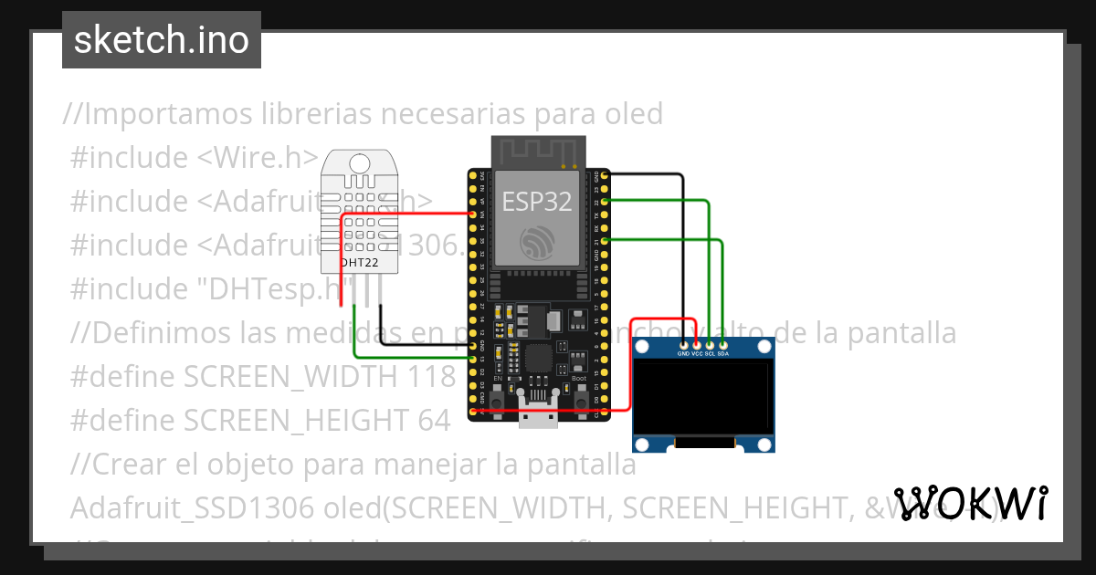 oled + temp 7 - Wokwi ESP32, STM32, Arduino Simulator
