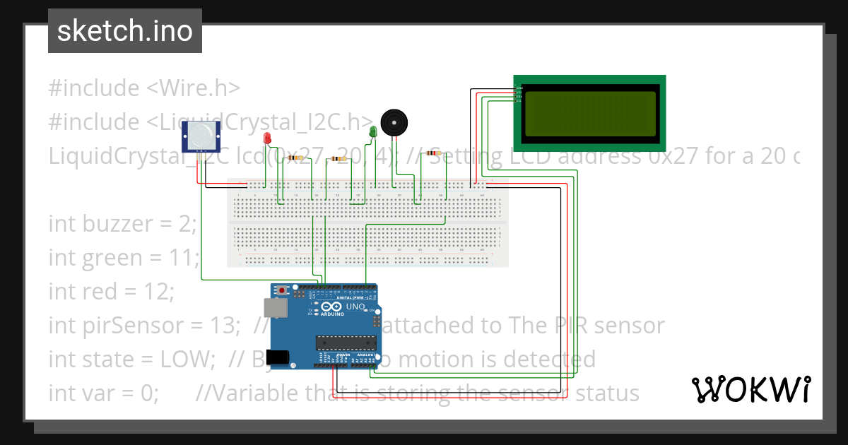 Home Security System - Wokwi ESP32, STM32, Arduino Simulator