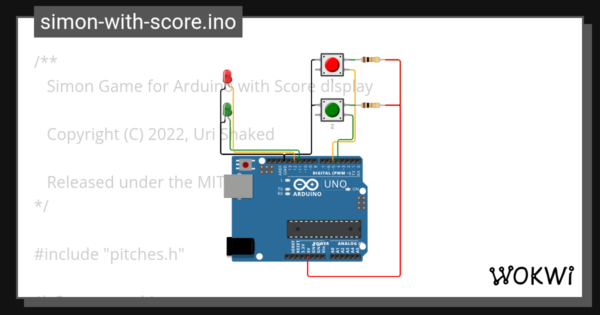 Simon With O Copy Wokwi Esp32 Stm32 Arduino Simulator