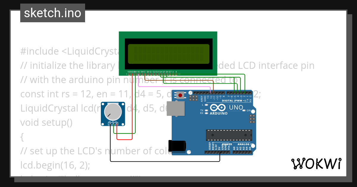 lcd autoscroll - Wokwi ESP32, STM32, Arduino Simulator