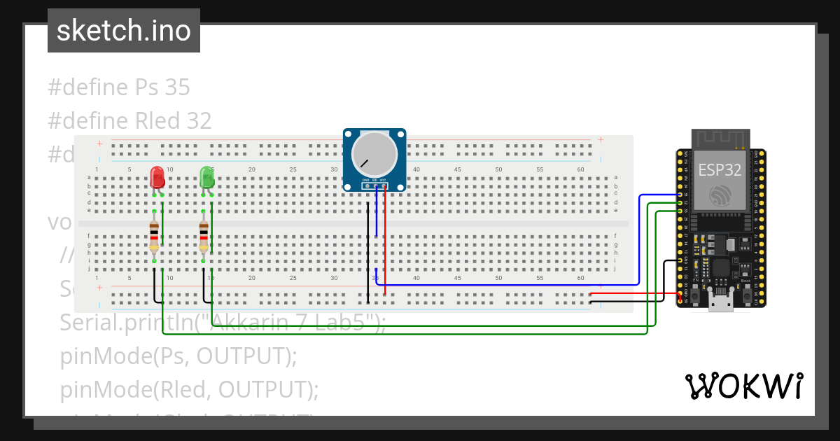 Lab 5 - Wokwi ESP32, STM32, Arduino Simulator