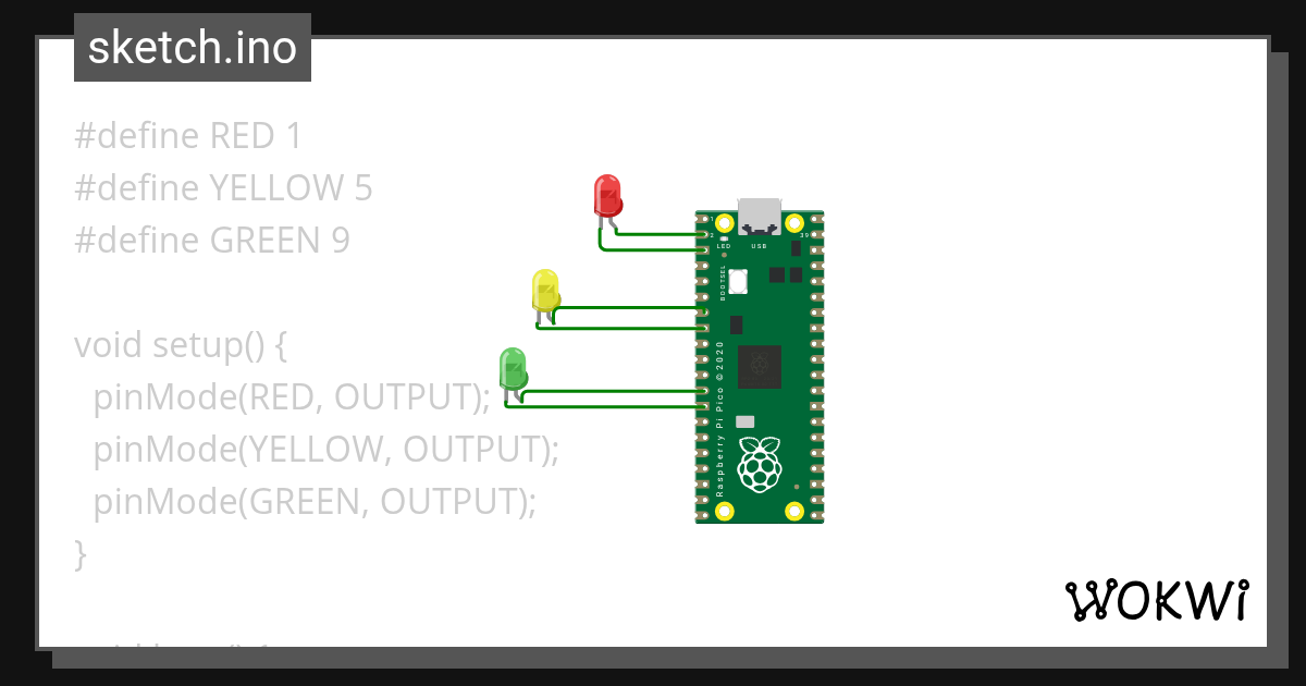 TRAFFICT LIGHT (DEVIKA) - Wokwi ESP32, STM32, Arduino Simulator