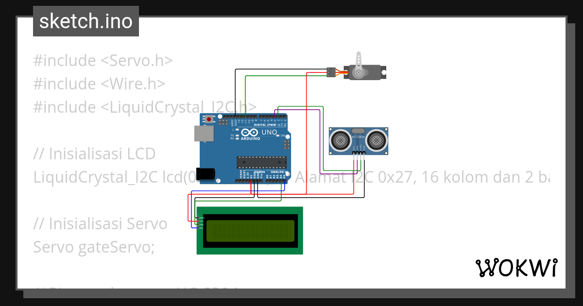 Project 11 - HC SR-04 Servo - Wokwi ESP32, STM32, Arduino Simulator