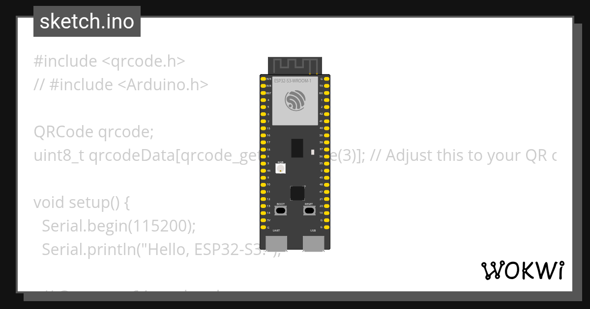 Qr-Code-Test - Wokwi ESP32, STM32, Arduino Simulator
