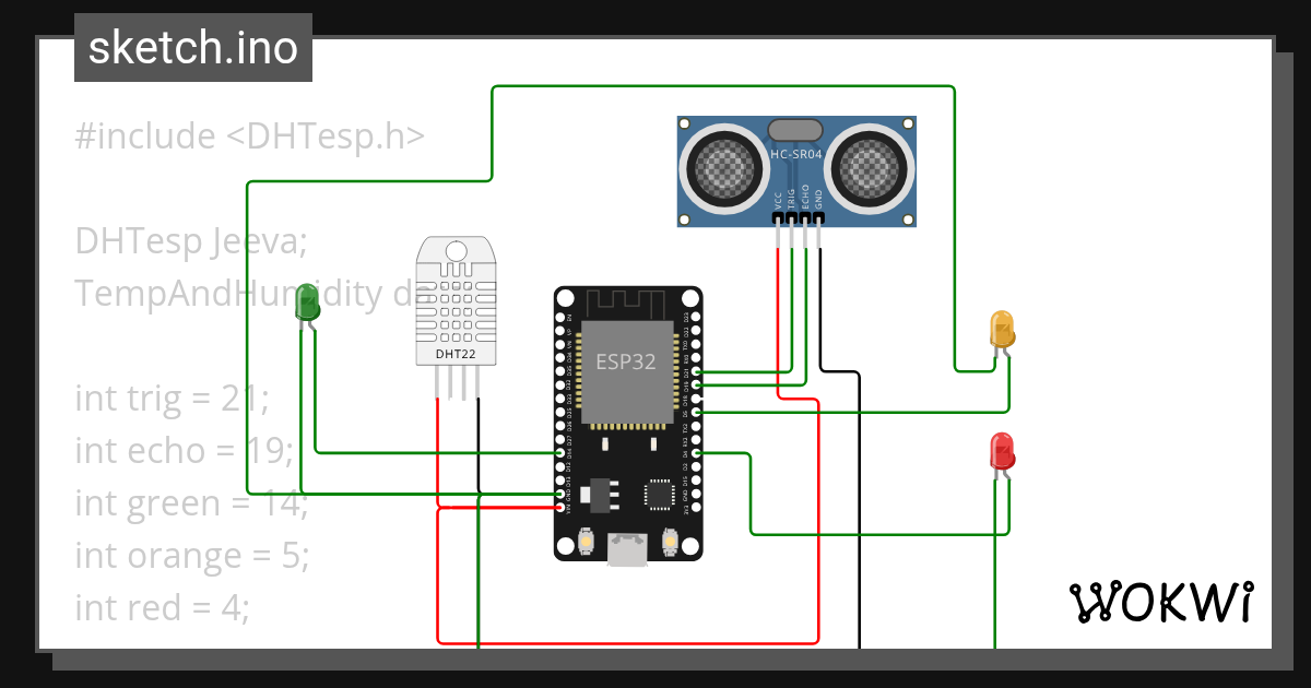 TASK 3 DHT22+US - Wokwi ESP32, STM32, Arduino Simulator