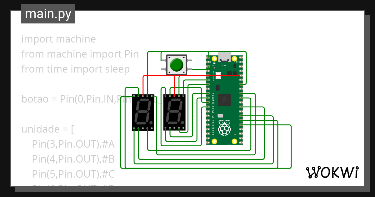 contador de cliques botao - Wokwi ESP32, STM32, Arduino Simulator
