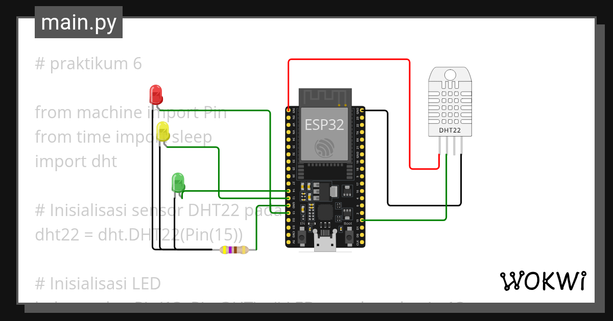 P2 Praktik 6 - Wokwi ESP32, STM32, Arduino Simulator
