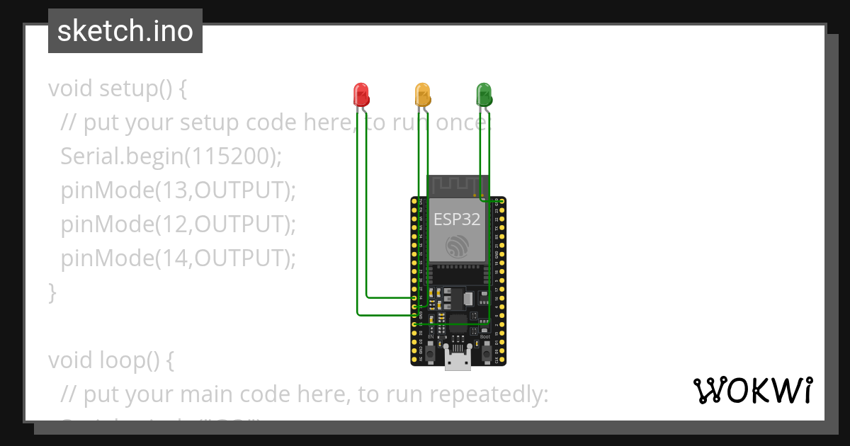 Traffic lights By Teja - Wokwi ESP32, STM32, Arduino Simulator