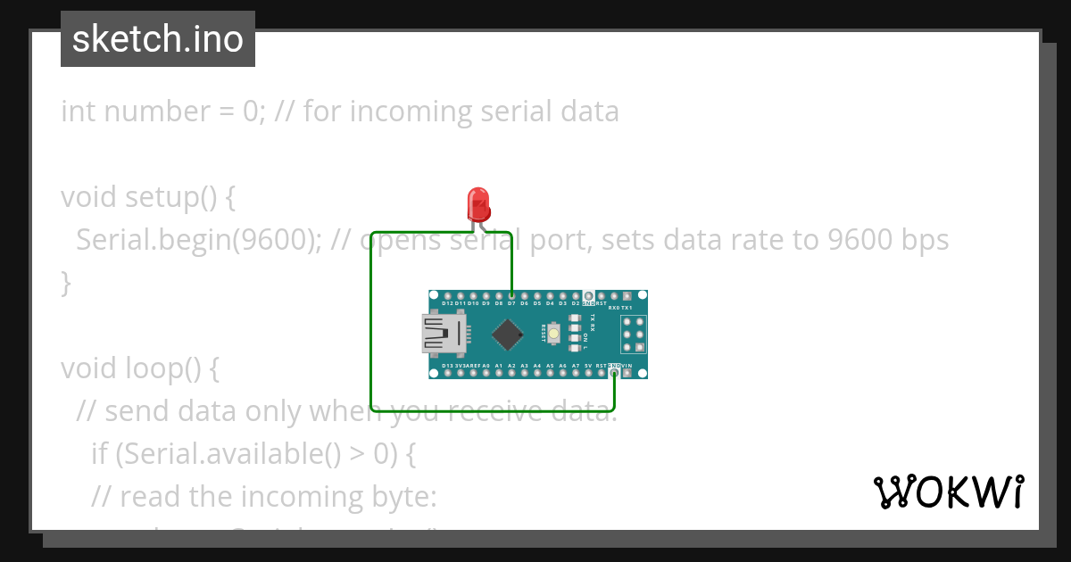 Switch SerialD - Wokwi ESP32, STM32, Arduino Simulator