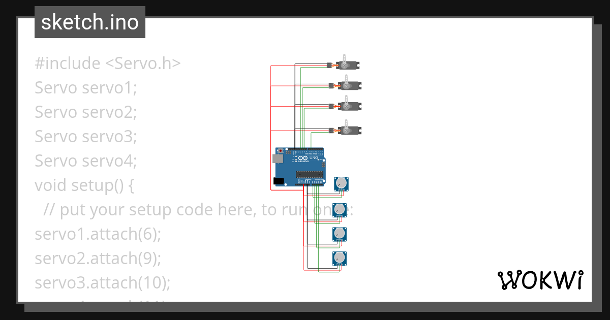 servos - Wokwi ESP32, STM32, Arduino Simulator
