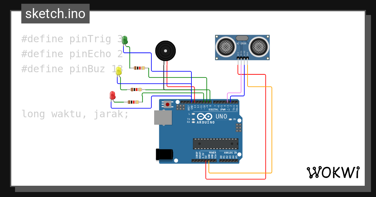Sensor Mobil Wokwi Esp32 Stm32 Arduino Simulator